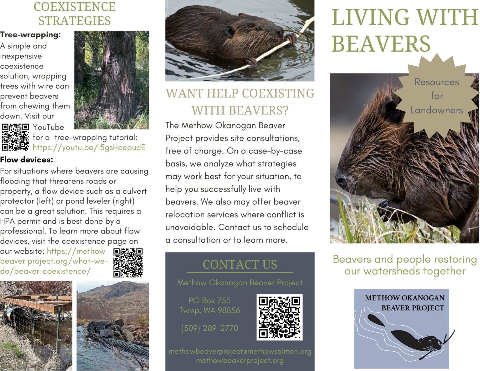 Resources for Landowners – Methow Beaver Project